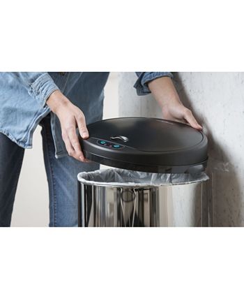 Hamilton Beach Brushed Stainless Steel Motion Sensor 2 Piece Trashcan ...