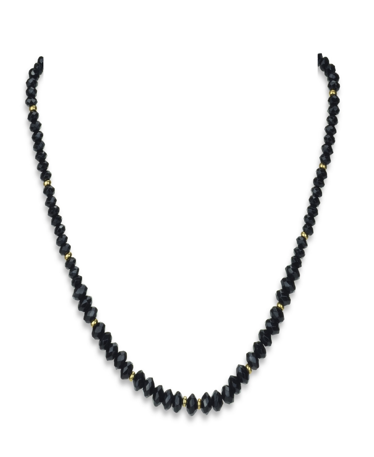 Click here for Black Agate (5-8mm) Strand Necklace in 14k Yellow... prices