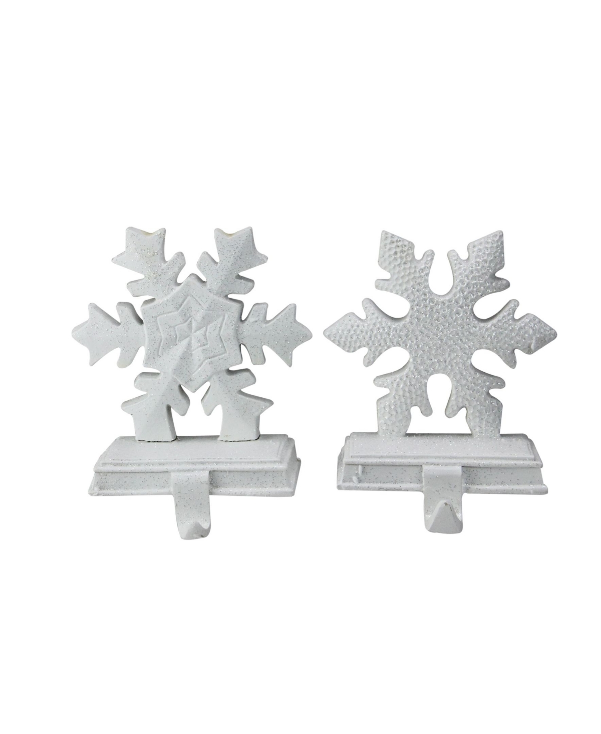 Click here for Northlight Set of 2 White Snowflake Glittered Chri... prices