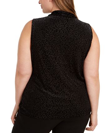 Calvin Klein Plus Size Leopard-Print Top - Macy's