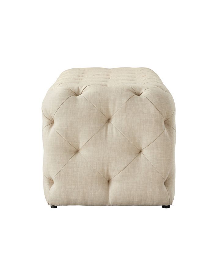 Inspired Home Hayden Upholsterred Tufted Allover Rectangle Bench - Macy's