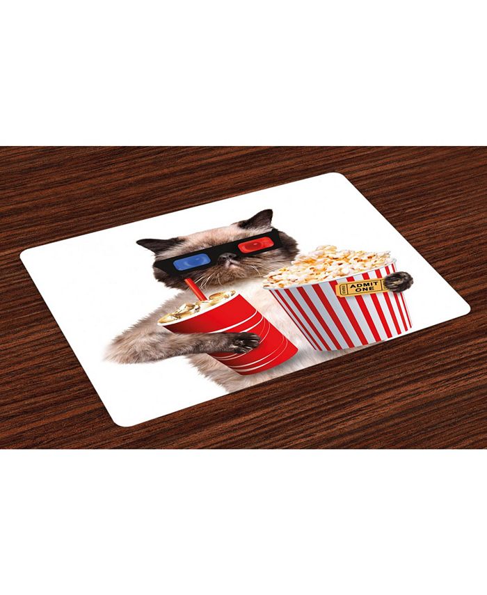 Ambesonne Movie theater Place Mats, Set of 4 - Macy's