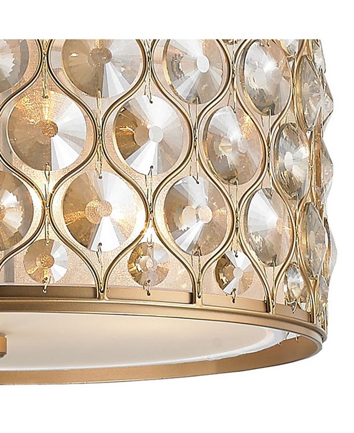 Worldwide Lighting Paris 4-Light Matte Gold Tone Finish with Crystal ...