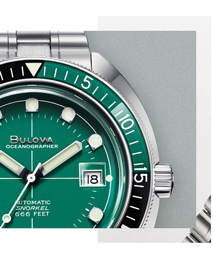 Bulova Men's Automatic Devil Diver Stainless Steel Bracelet Watch 44mm ...