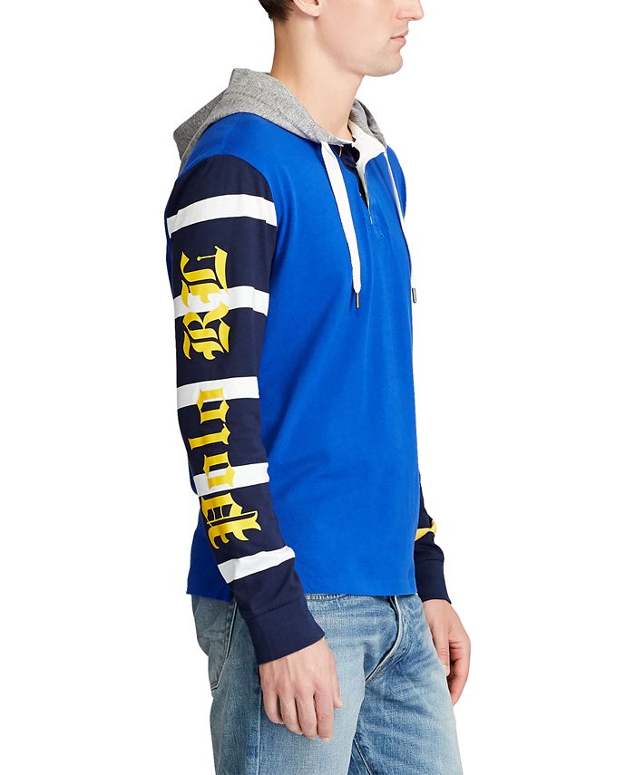 Polo Ralph Lauren Men's Big & Tall Color-Blocked Hooded Rugby - Macy's