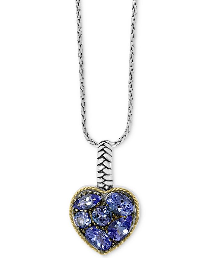 EFFY Collection EFFY® Tanzanite Heart 18" Pendant Necklace (2-1/5 ct. t ...