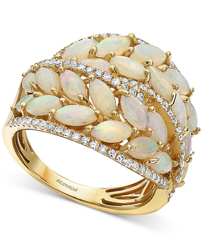 EFFY Collection EFFY® Opal (3-1/3 ct. t.w.) & Diamond (3/8 ct. t.w ...