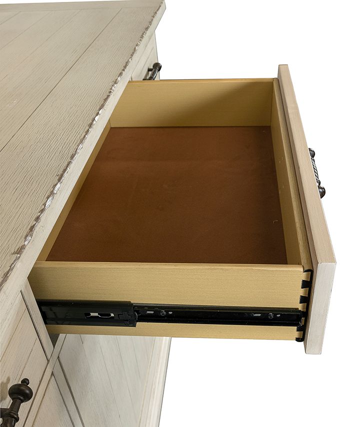 Furniture Aberdeen Off White Driftwood Dining Server - Macy's