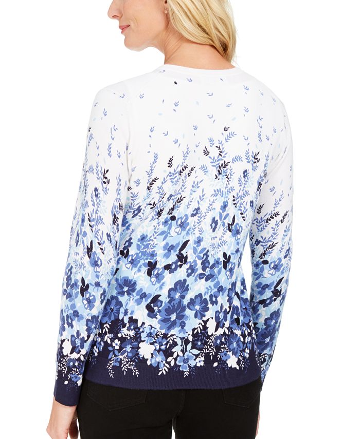 Karen Scott Printed Cardigan, Created for Macy's - Macy's