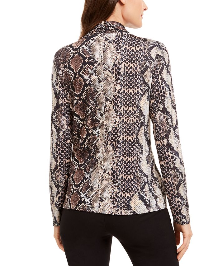 Elie Tahari Keilani Snake-Embossed Top - Macy's
