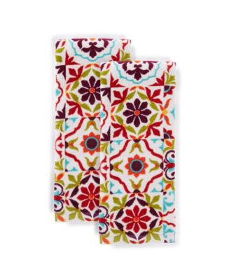 Fiesta Worn Tiles Kitchen Towels, Set of 2 - Macy's