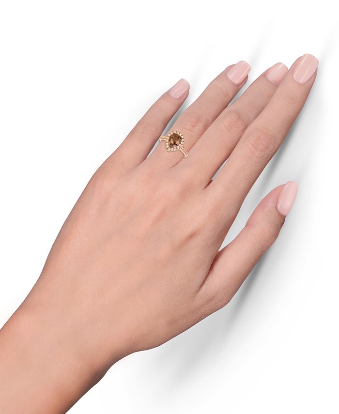 Le Vian Diamond Halo 20th Jubilee Ring (1-5/8 ct. t.w.) in 14k Rose and ...