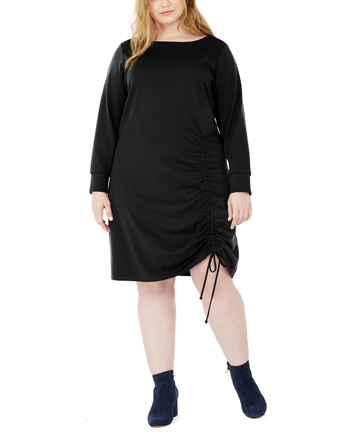 Ny Collection Plus Size Ruched Hem Dress Macys