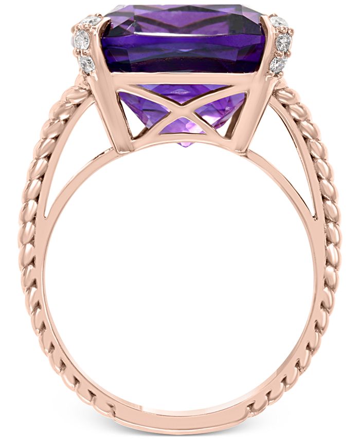 EFFY Collection EFFY® Amethyst (10-3/4 ct. t.w.) & Diamond (1/10 ct. t ...