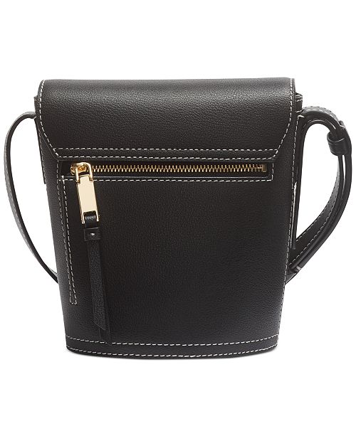 Calvin Klein Lock Leather Mini Bucket Bag & Reviews - Handbags ...