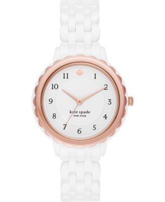 Kate Spade New York Women's Morningside Scalloped White Ceramic Strap ...