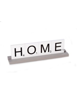 Bey-Berk Home Scrabble Letter Tile Wooden Sign - Macy's