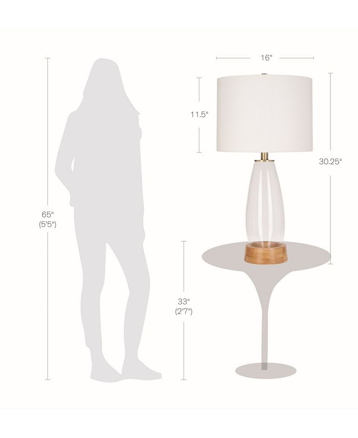 Catalina Lighting JAlexander Lighting Felix Natural Glass Table Lamp ...