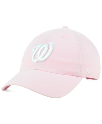 '47 Brand Washington Nationals Pink CLEAN UP Cap - Macy's