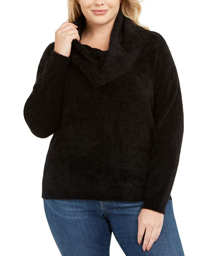 Michael Kors Plus Size Fluffy Cowlneck Sweater - Macy's