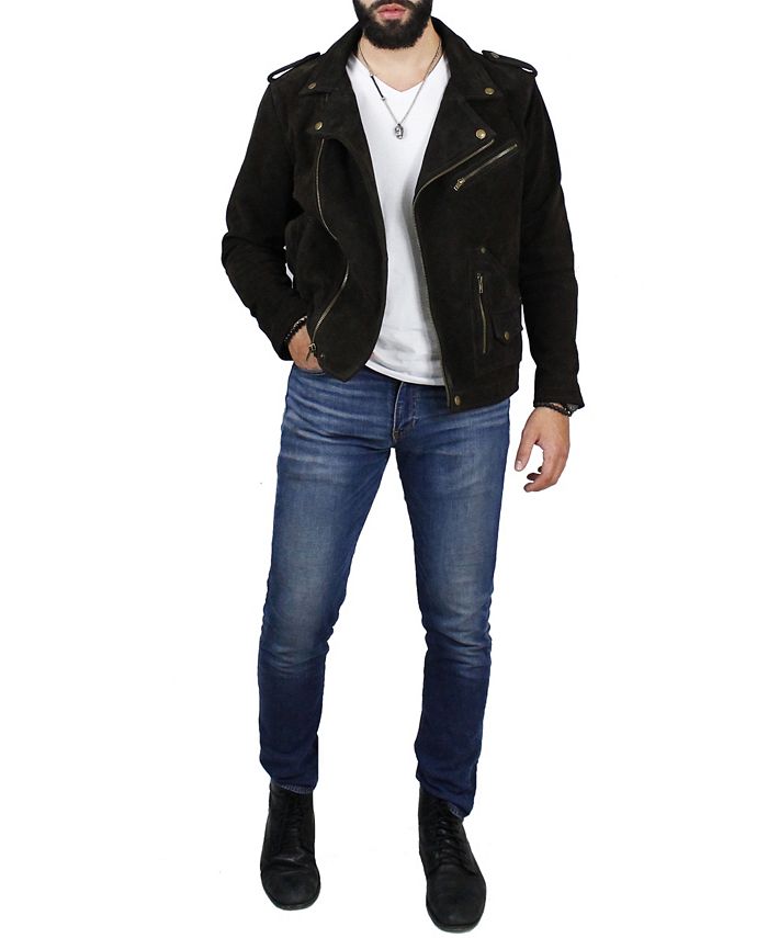 Frye Men's Suede Biker Jacket - Macy's