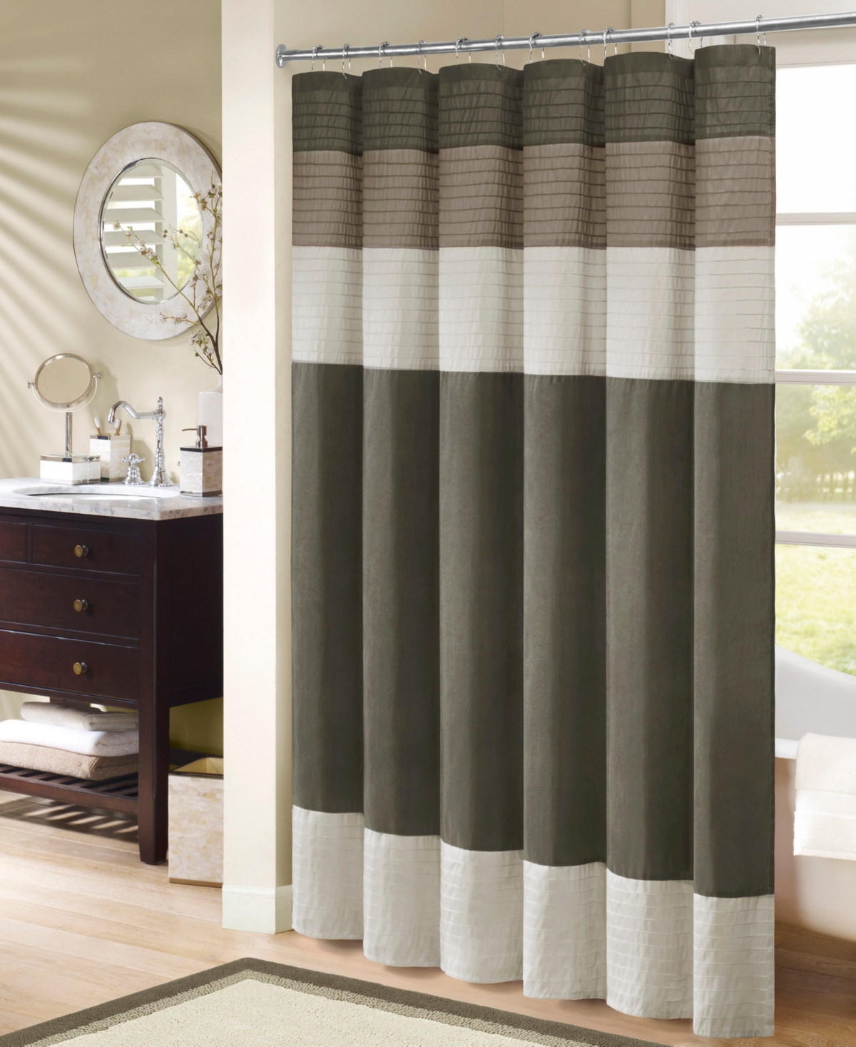 Click here for Madison Park Amherst Shower Curtain  72 x 72 - Nat... prices