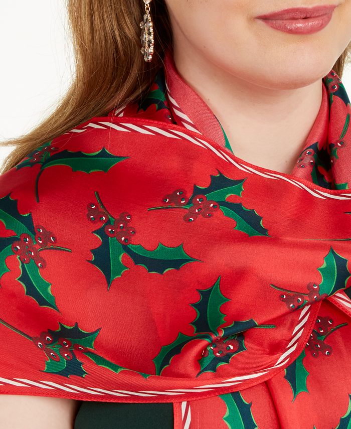 Echo Holly Jolly Silk Oblong Scarf - Macy's