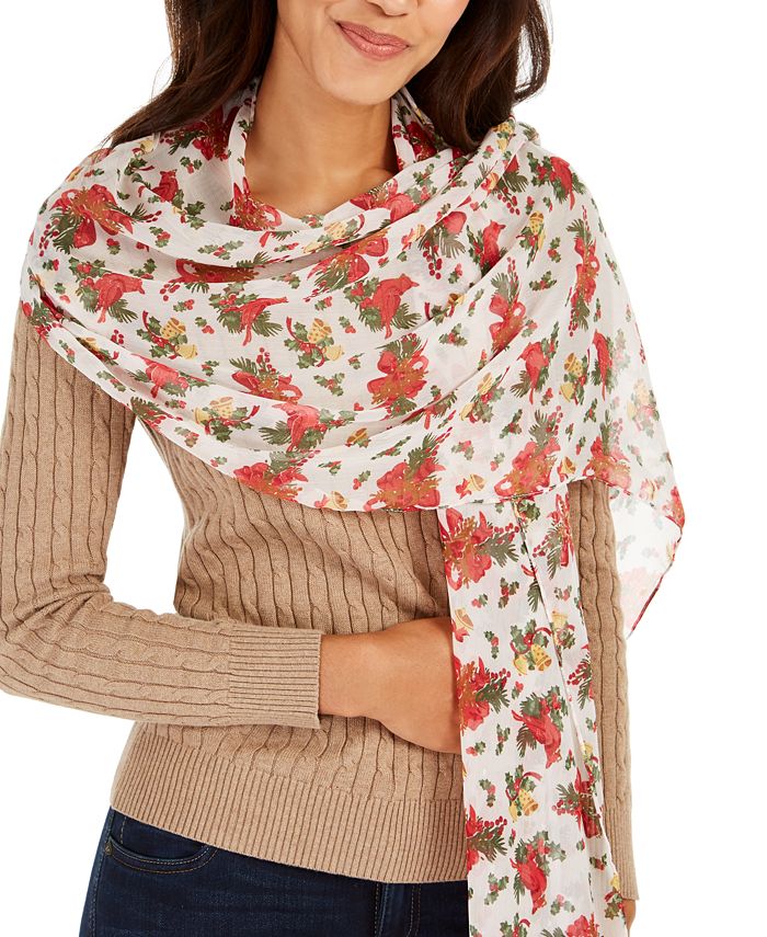 Cejon Cardinal Holiday Oblong Scarf - Macy's
