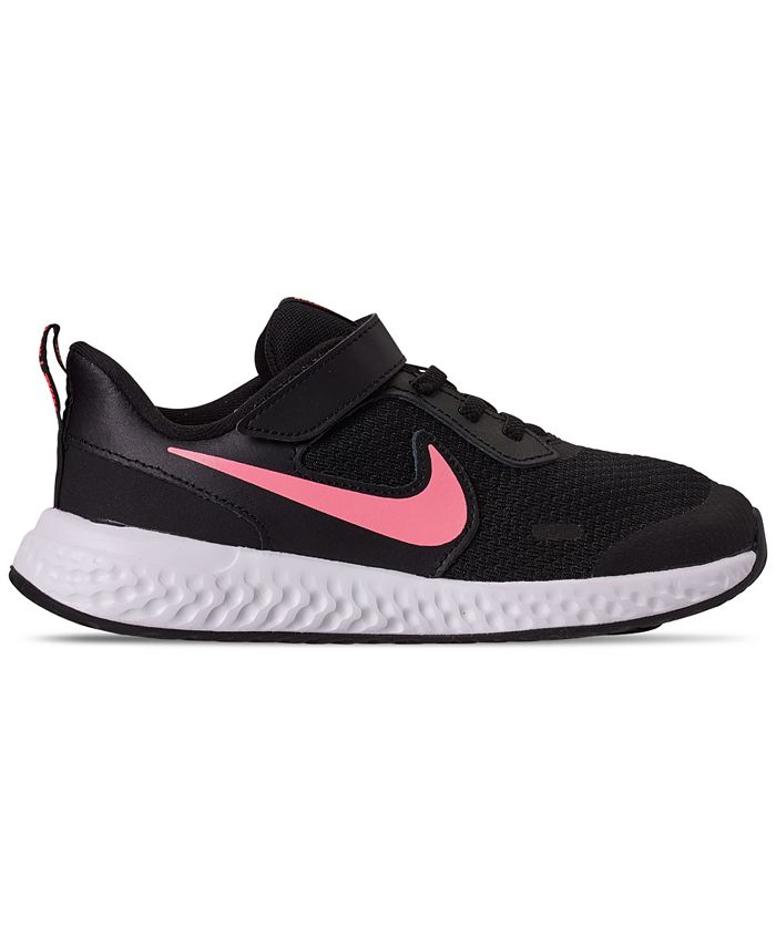 Nike Little Girls Revolution 5 Stay-Put Closure Running Sneakers from ...