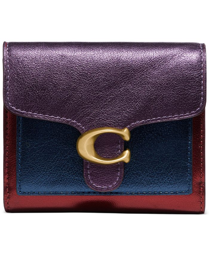 COACH Metallic Colorblock Leather Tabby Small Wallet - Macy's
