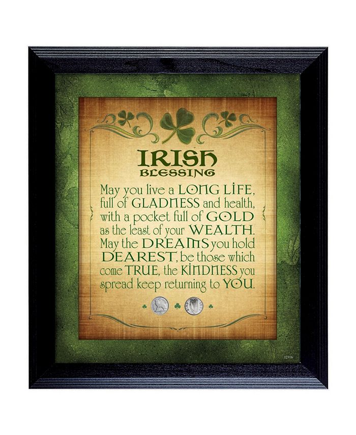 American Coin Treasures Irish Blessing with 2 Three Pence Wall Frame ...