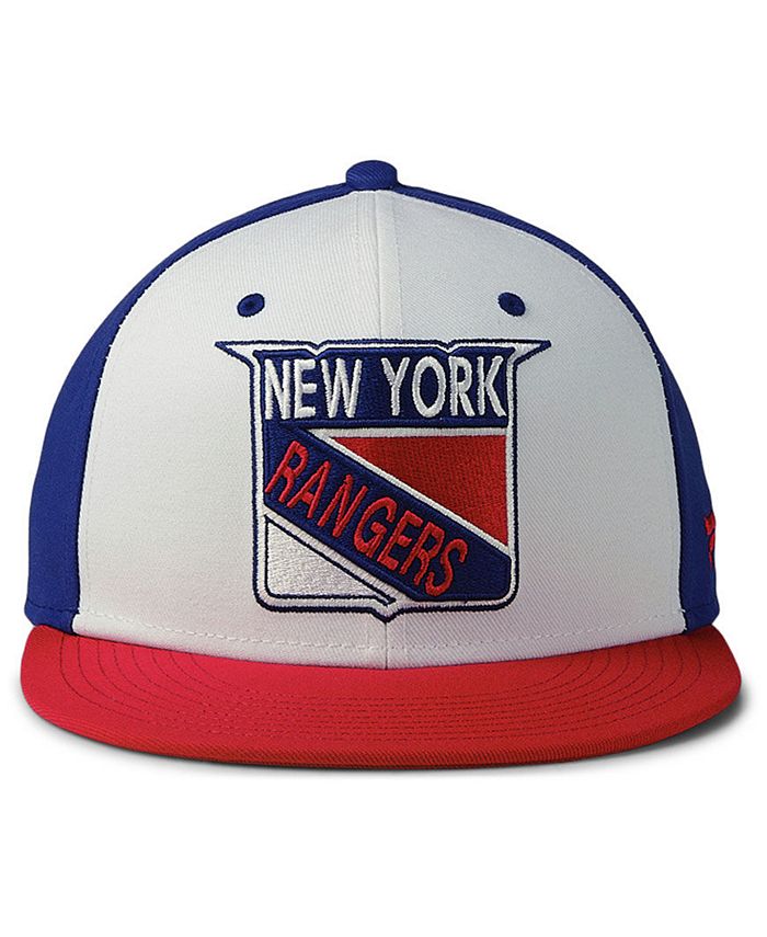 Authentic NHL Headwear New York Rangers Tri-Color Throwback Snapback ...