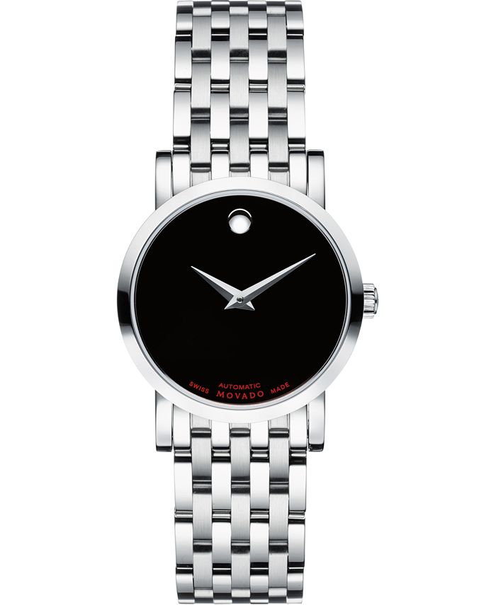 Movado Women's Swiss Automatic Red Label Stainless Steel Bracelet Watch ...