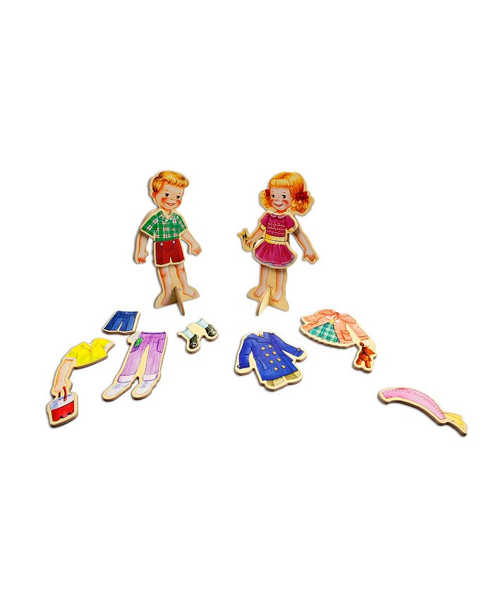 T S Shure Sweet Hearts Wooden Magnetic Dress Up Dolls Macys