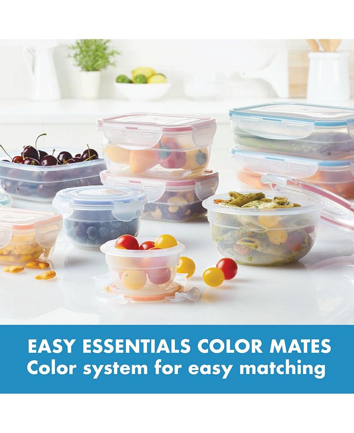 Lock n Lock Easy Essentials Color Mates 18-Pc. Food Storage Container ...