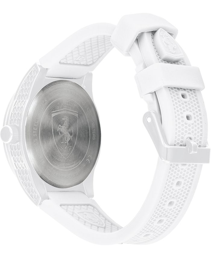 Ferrari Kid's Red Rev White Silicone Strap Watch 34mm - Macy's