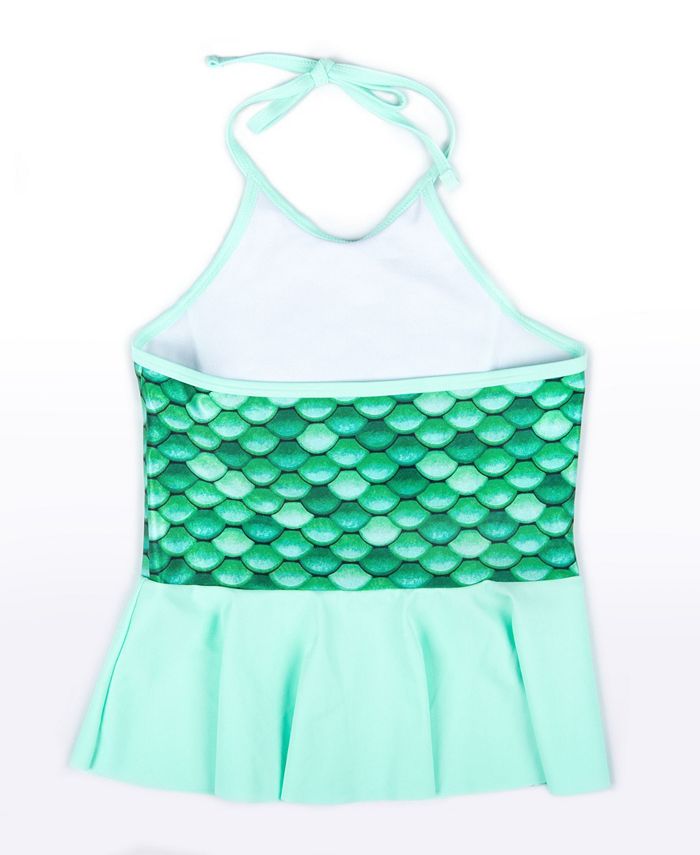 Fin Fun Girls Scale-Print Peplum Tankini Top - Macy's