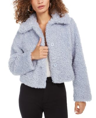 GUESS Fuffly Teddy Coat - Macy's