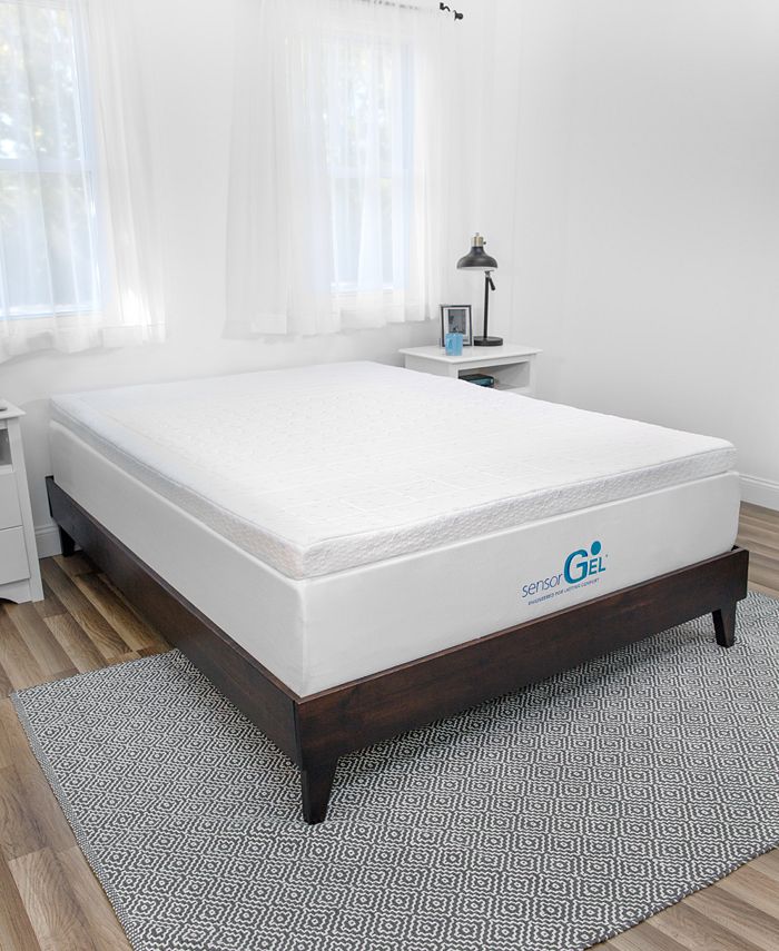 SensorGel Smart Zone 3-Inch Quilted Memory Foam Mattress Topper - Twin ...