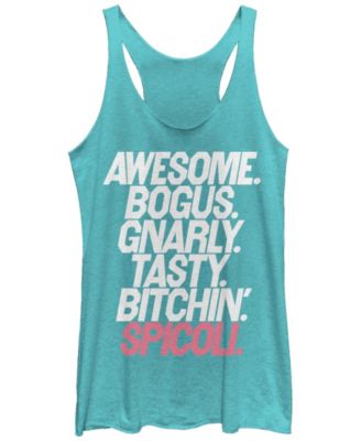 Fifth Sun Fast Times at Ridgemont Awesome Gnarly Spicoli Text Stack Tri ...