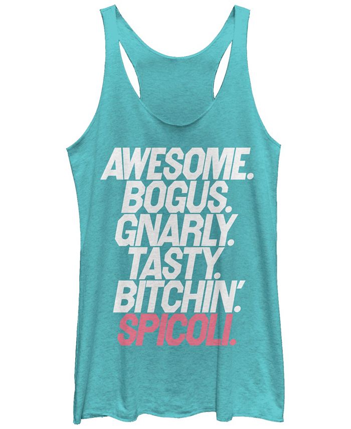 Fifth Sun Fast Times at Ridgemont Awesome Gnarly Spicoli Text Stack Tri ...