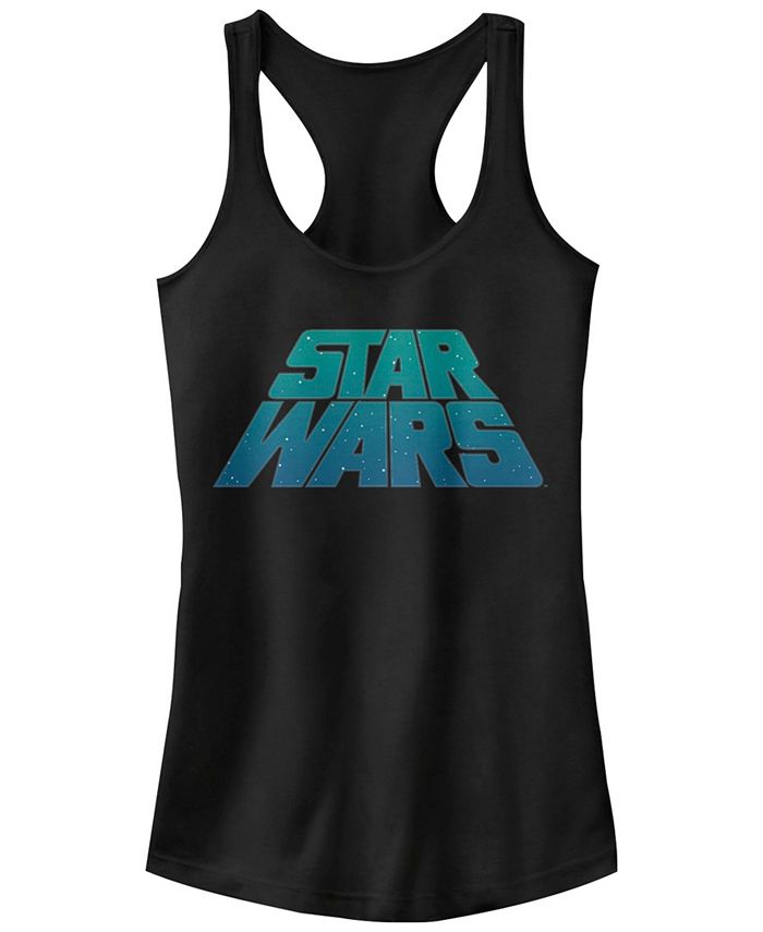 Fifth Sun Star Wars Slanted Logo With Stars Ideal Racer Back Tank - Macy's