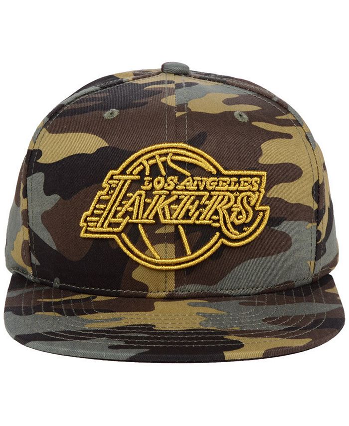 Mitchell & Ness Los Angeles Lakers Camo Neon Snapback Cap - Macy's