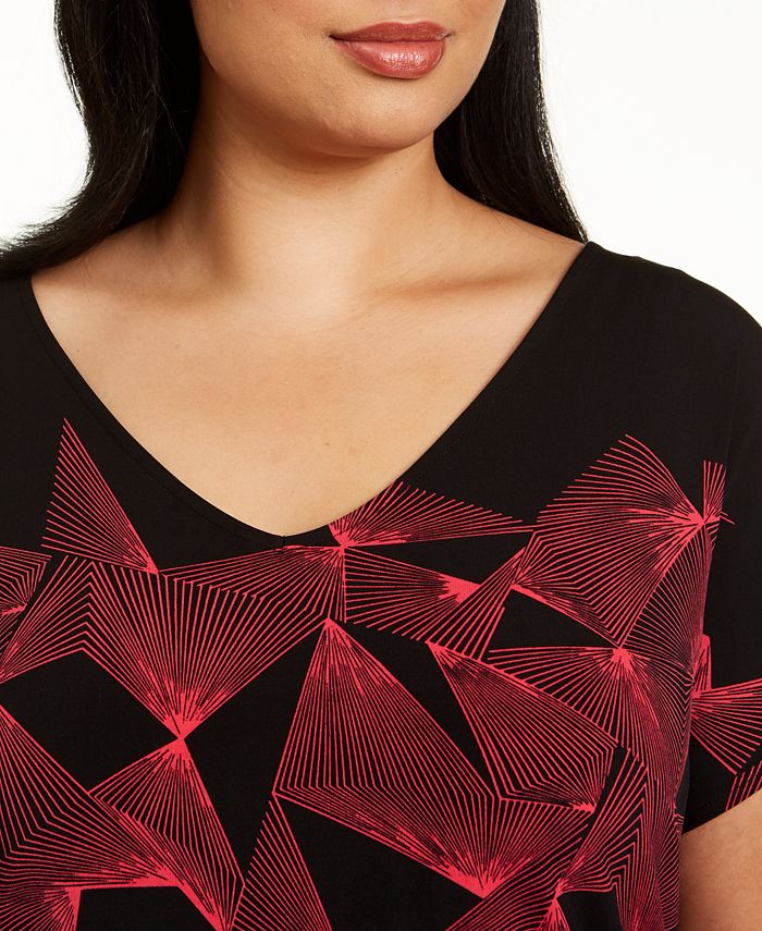 Alfani Plus Size Geo Print Top Created For Macys Macys