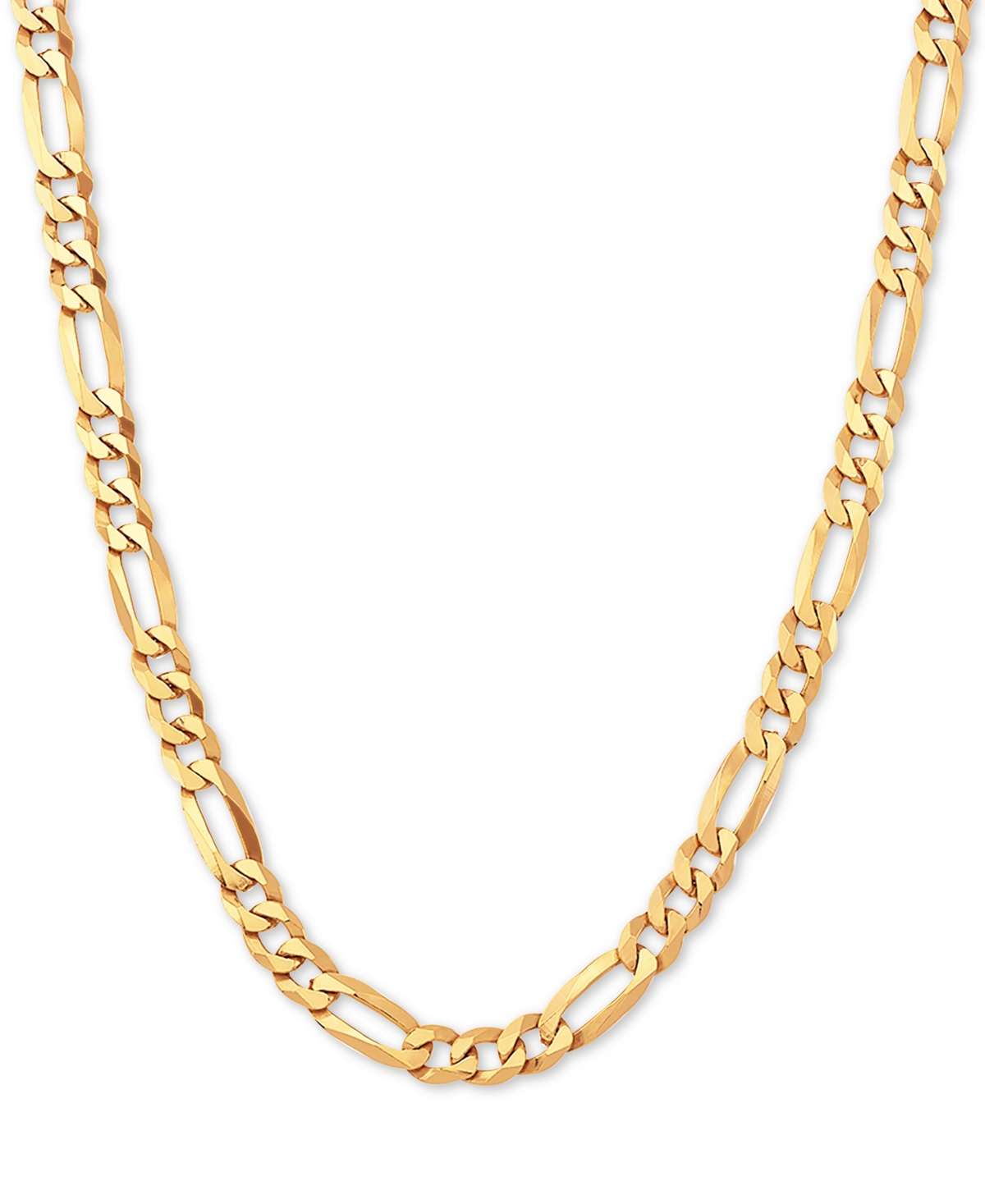 Click here for Figaro Link 22 Chain Necklace in 18k Gold-Plated S... prices