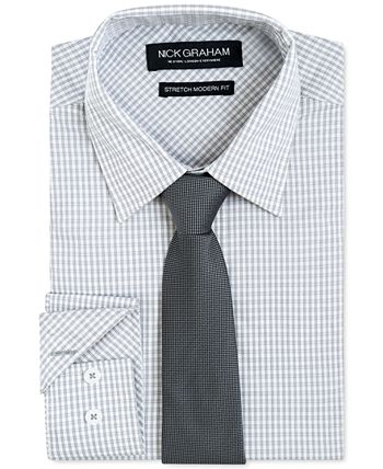 Nick Graham Men's Modern-Fit Dress Shirt & Tie - Macy's