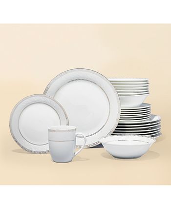 Fitz and Floyd Gold Serif 32-Piece Dinnerware Set, Service For 8 - Macy's