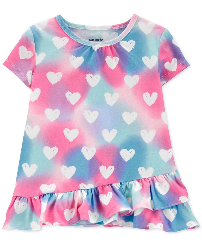 Carter's Toddler Girls Cotton Heart-Print T-Shirt - Macy's