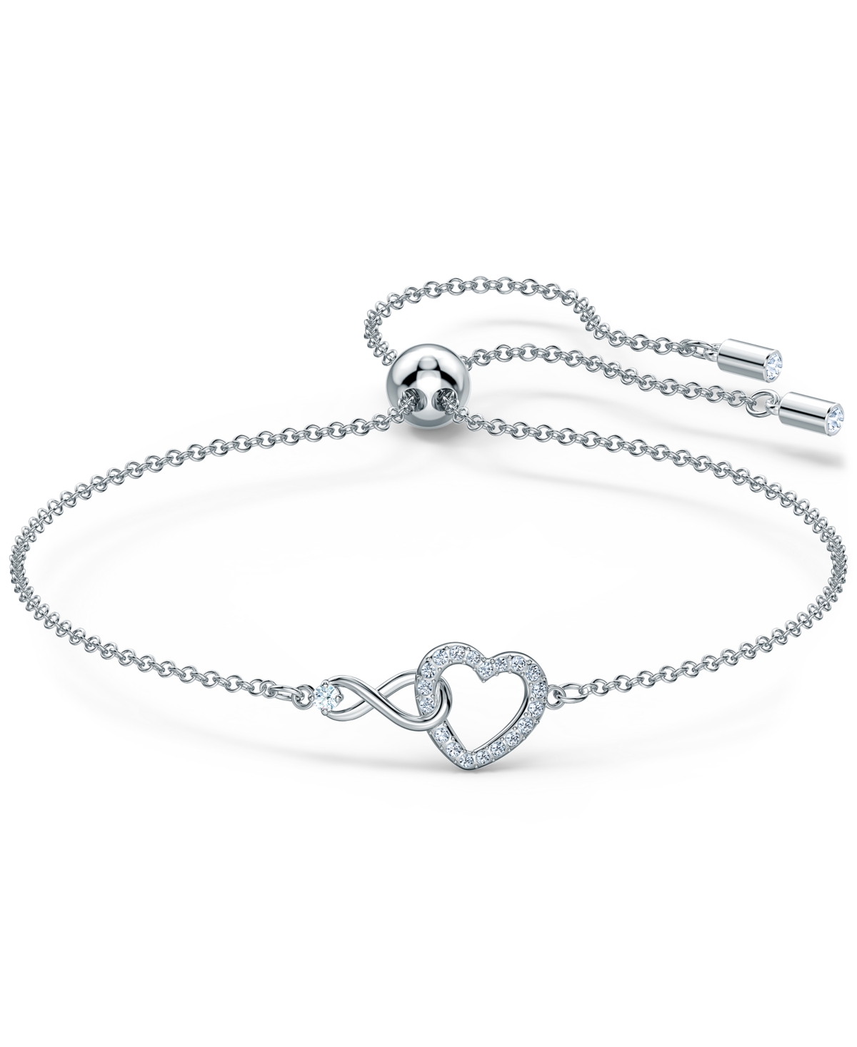 Click here for Swarovski Silver-Tone Crystal Heart & Infinity Sym... prices