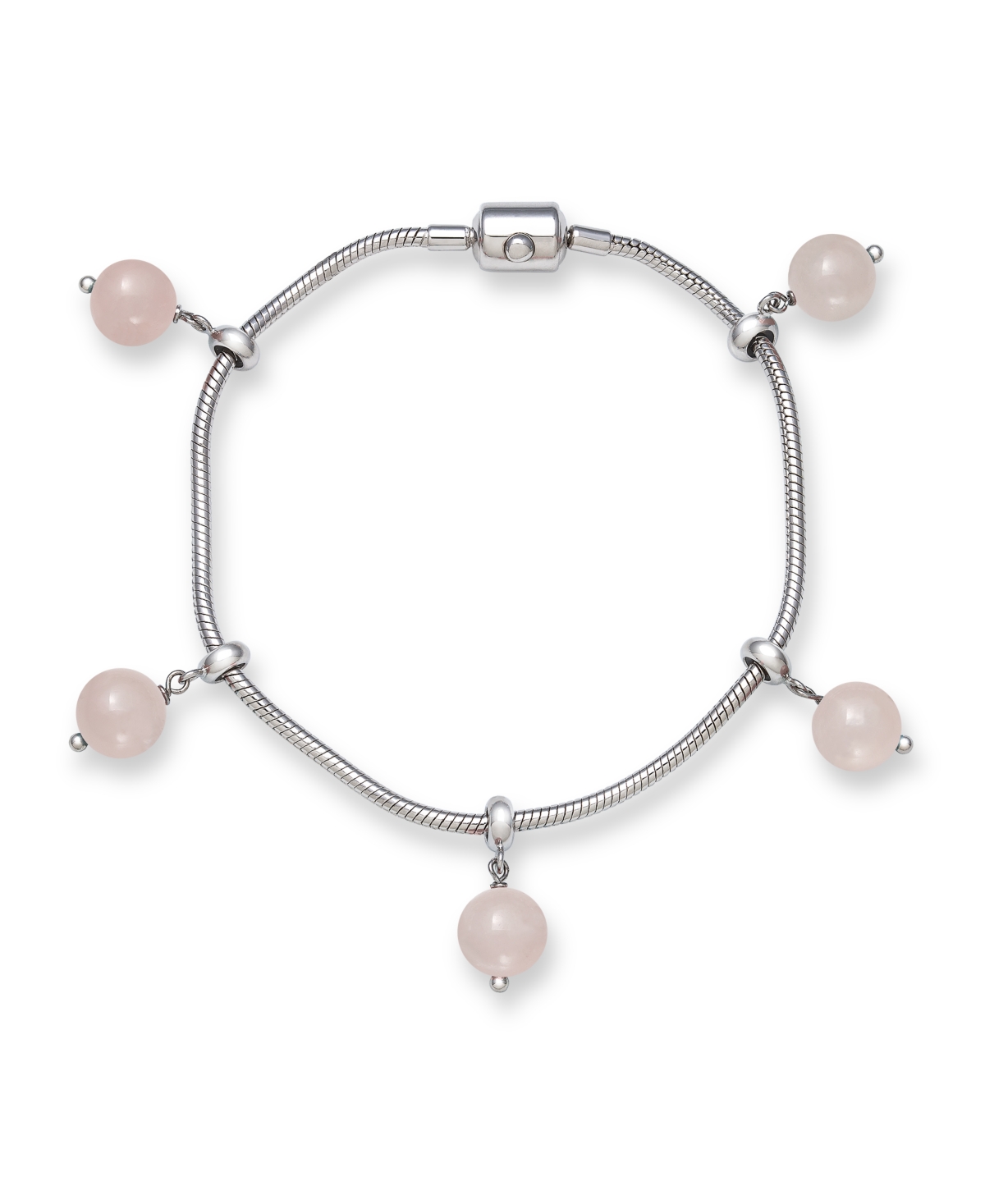 Click here for Adjustable Rose Quartz 8mm Charm 7.5 Bracelet in S... prices